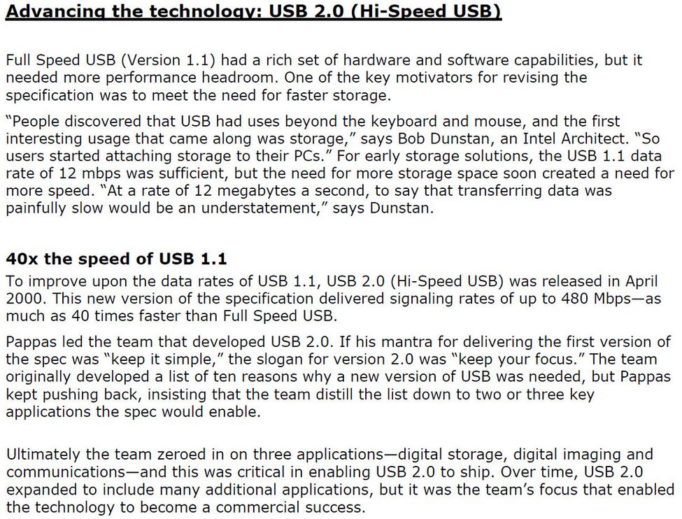 Milestones:Universal Serial Bus (USB), 1996 - Engineering and ...