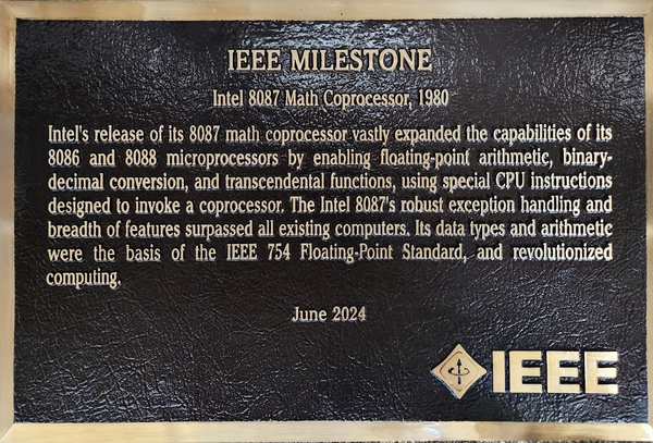 Milestones:Intel 8087 Math Coprocessor, 1980 - Engineering and ...