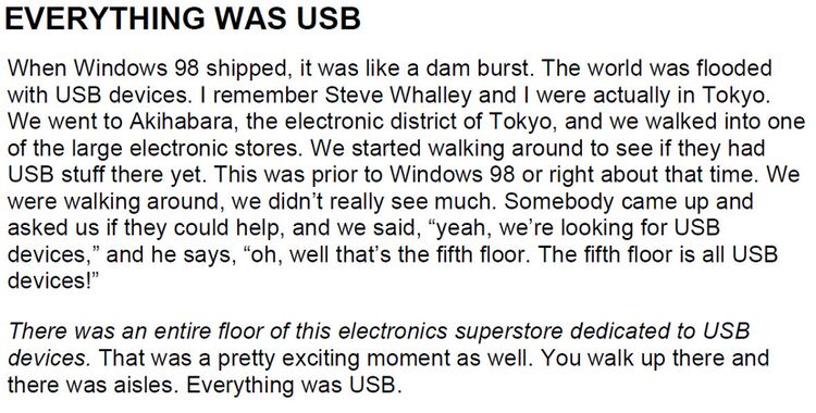 Milestones:Universal Serial Bus (USB), 1996 - Engineering and ...