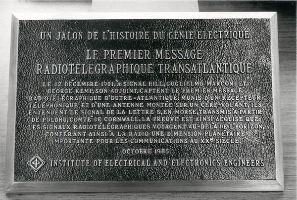 Milestones:Reception of Transatlantic Radio Signals, 1901 - Engineering ...